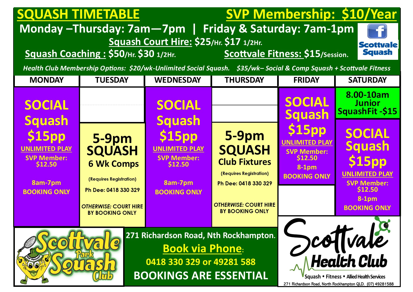 ACTIVITIES AT SCOTTVALE IN 2023 - Scottvale Health Club